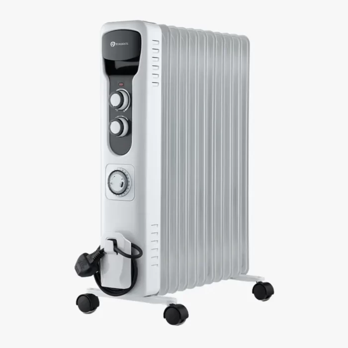 2500W Oil Filled Radiator White - PureMate Ireland